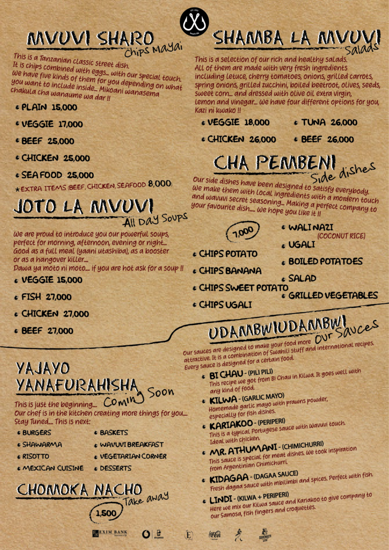 Food Menu – Wavuvi Kempu